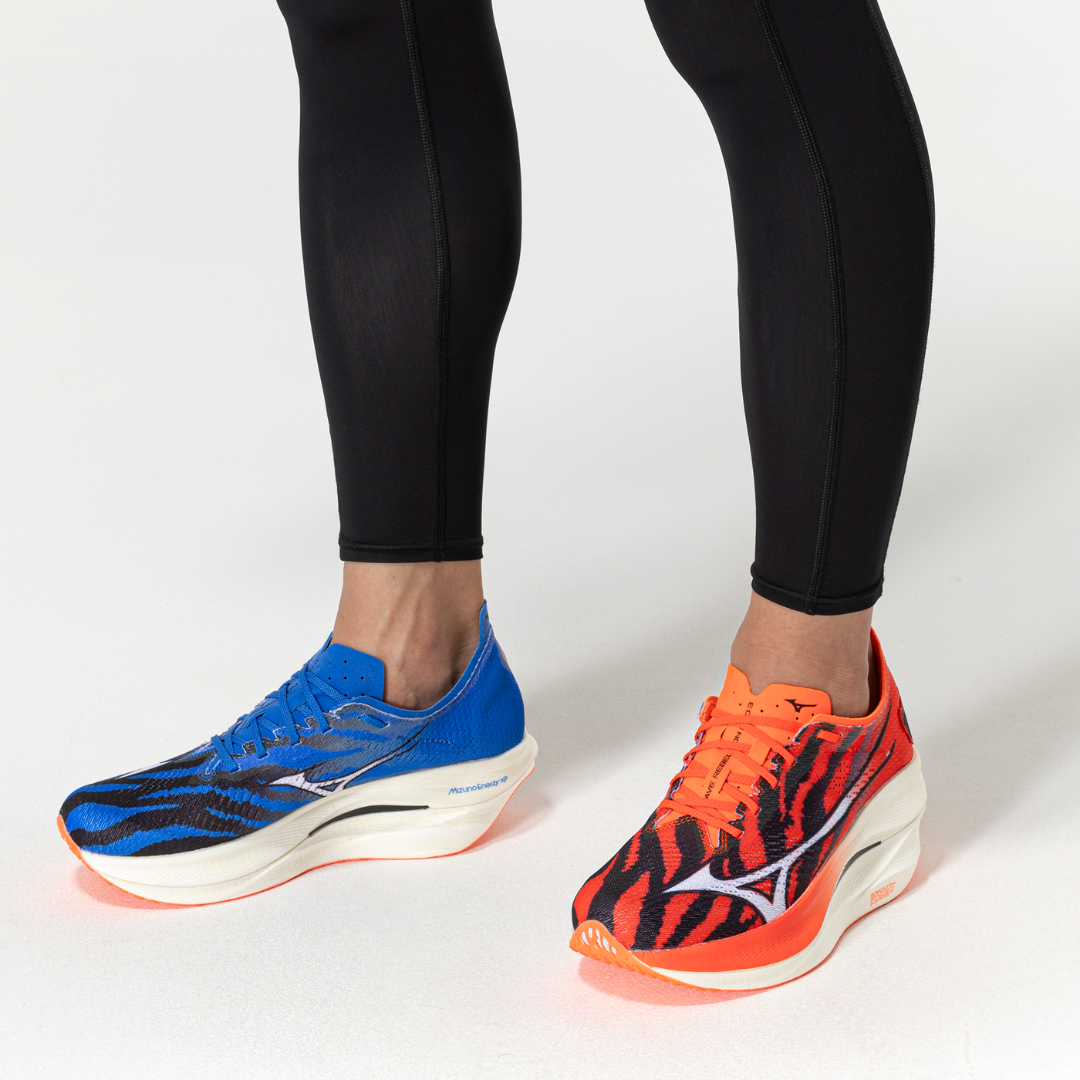 MIZUNO WAVE REBELLION PRO 3 - MIZUNO IGNITION RED / WHITE / BASEBALL BLUE